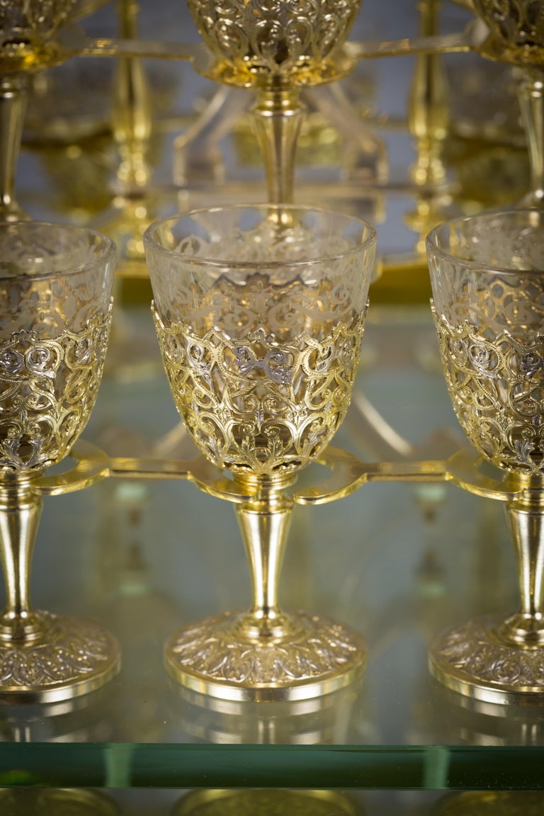 Large French Gilt Bronze and Glass Cave a Liqueur, circa 1875 For Sale ...