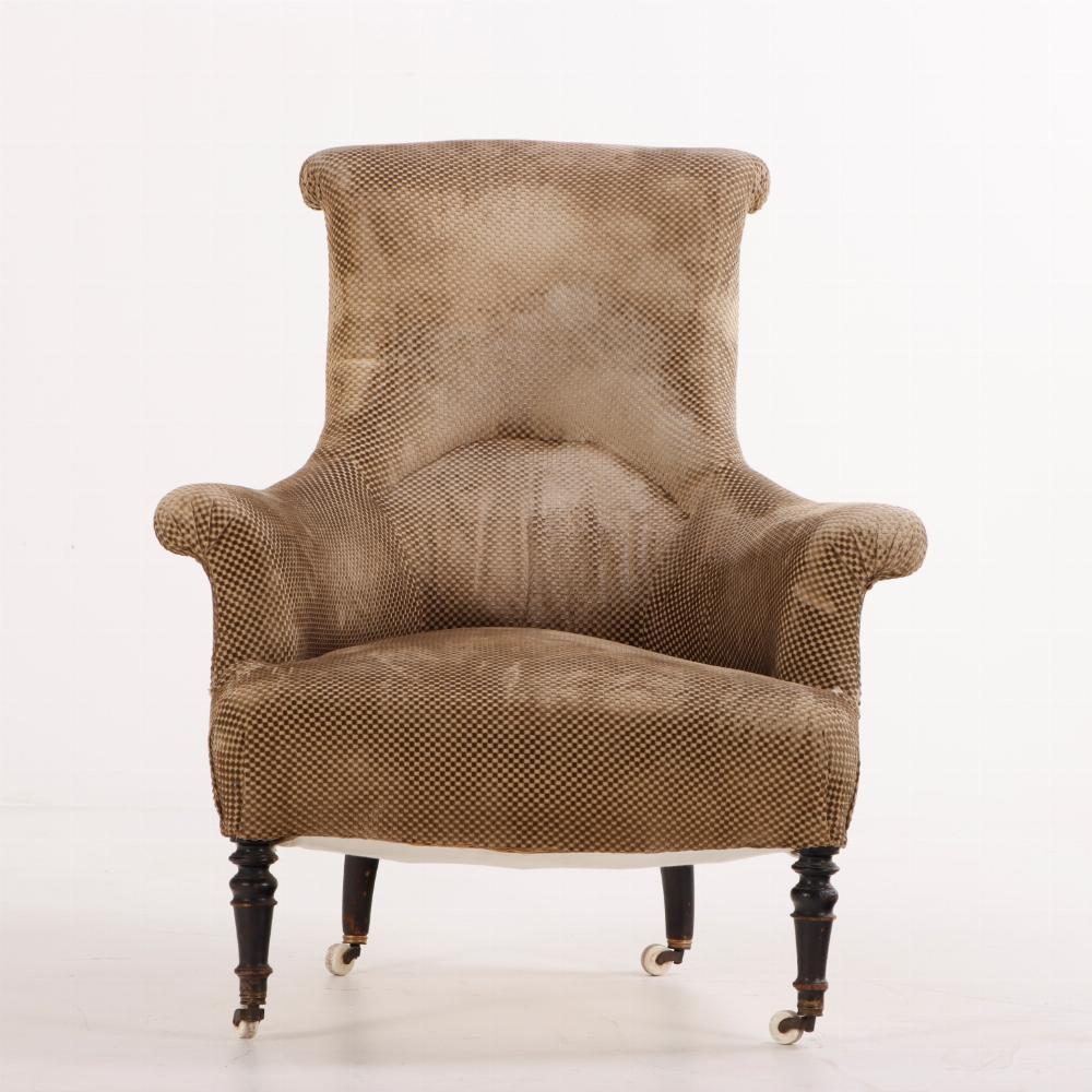 A large French Napoleon III library chair, C 1860 For Sale at 1stDibs