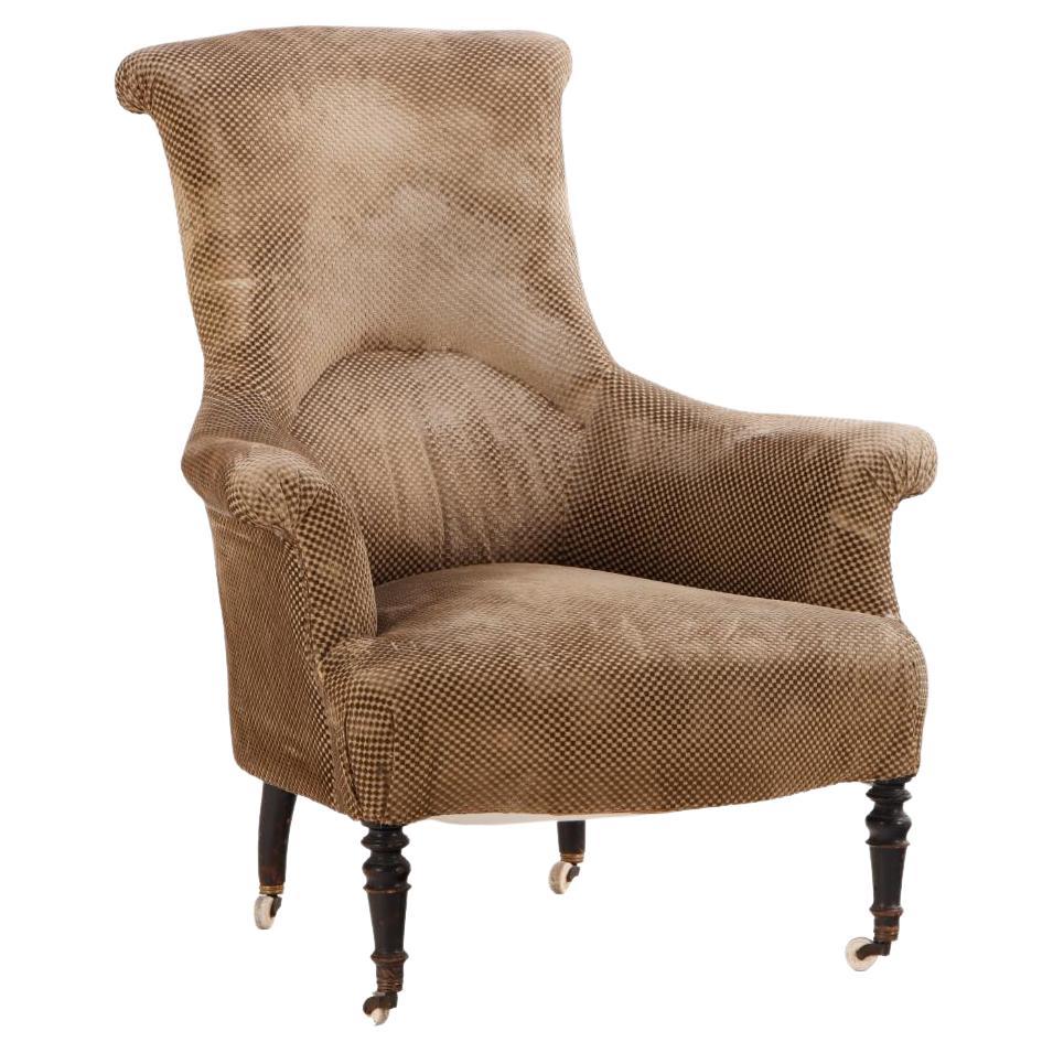 Napoleon III Bobbin-Turned Ebonized Chestnut Armchair, France, circa ...