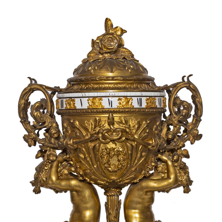 Large French Ormolu Rotary Clock After a Model by Jean-Francois Forty ...
