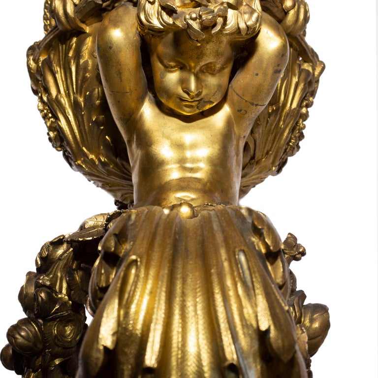 Large French Ormolu Rotary Clock After a Model by Jean-Francois Forty ...