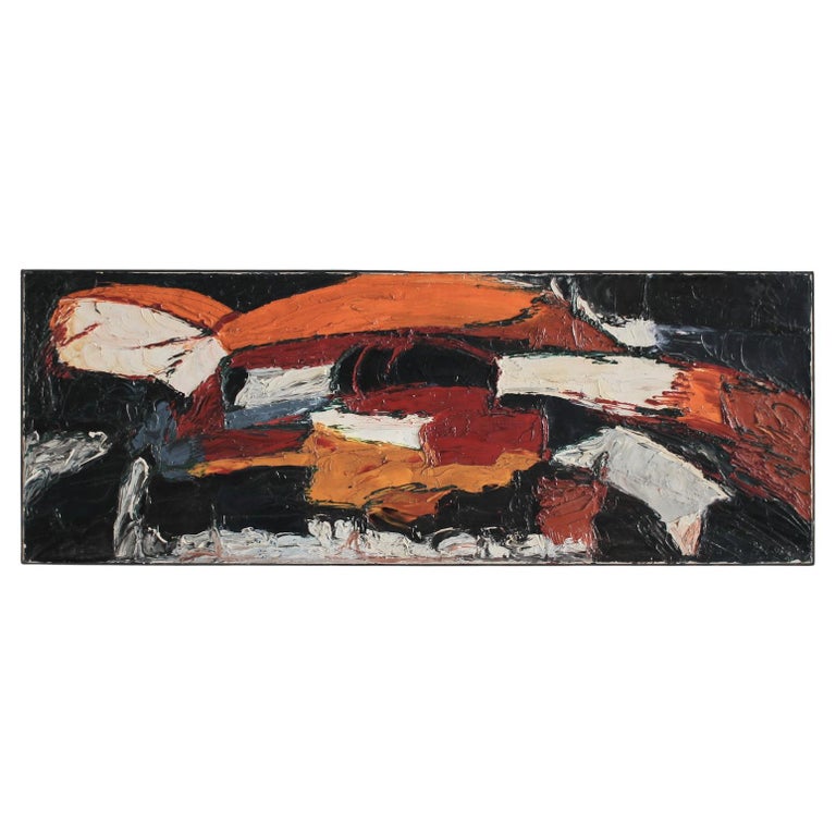 A Large Heavy Impasto 60S German Abstract For Sale at 1stDibs