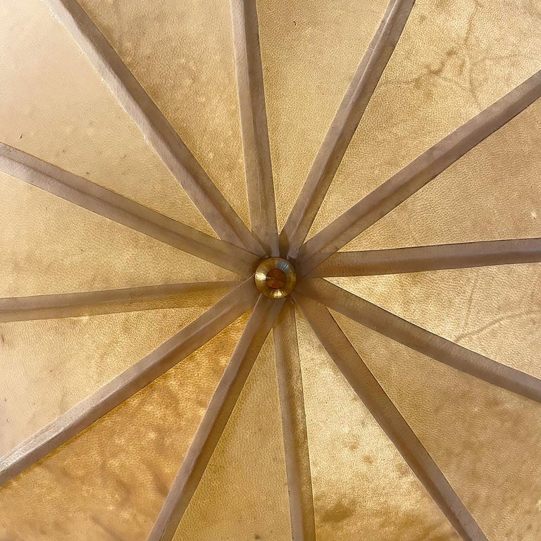 Large Italian Parchment Light Fixture For Sale at 1stDibs