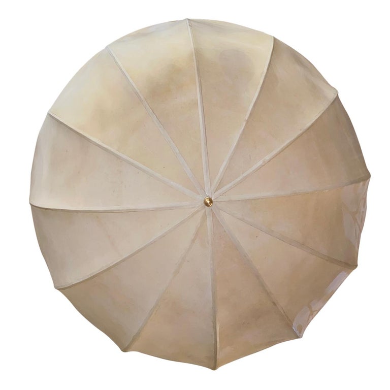 Large Italian Parchment Light Fixture For Sale at 1stDibs