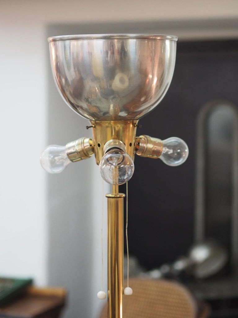 Large Midcentury Kalmar Helios Brass Tripod Floor Lamp, Austria, 1950s ...