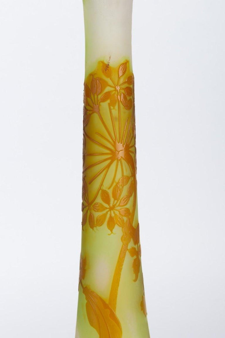 Large Multi-Layered Glass Soliflore Vase For Sale at 1stDibs