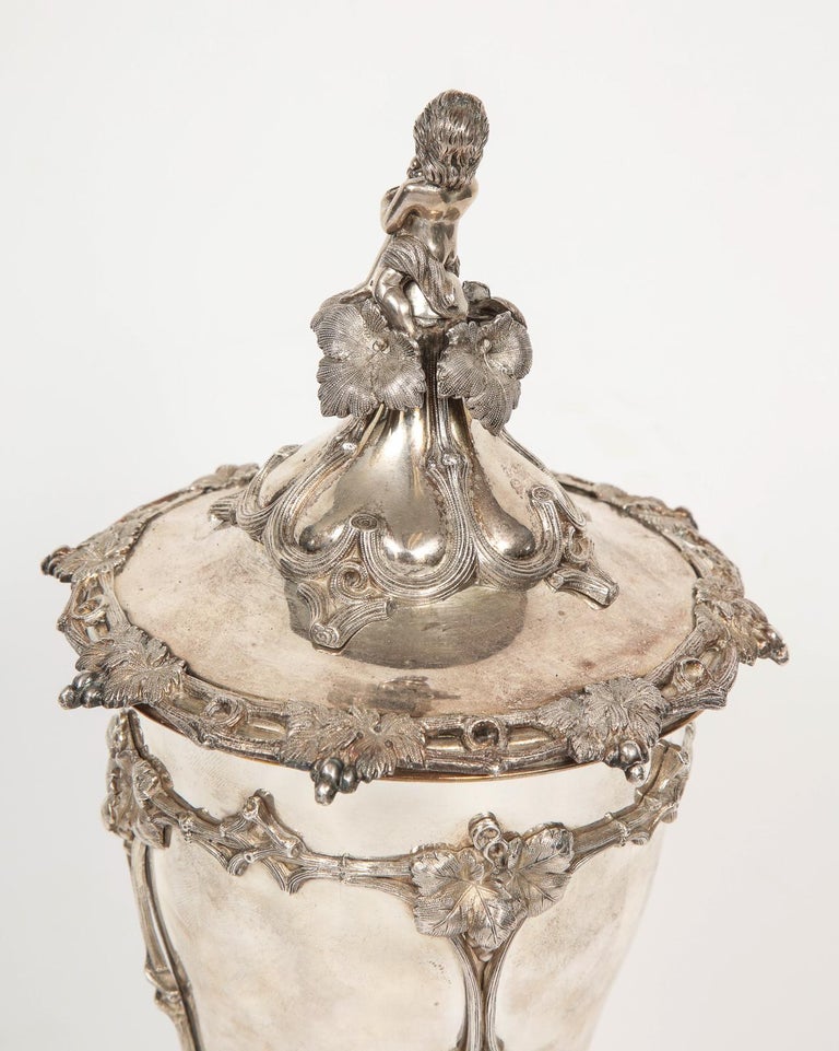 Large Oversized German Silver Goblet Cup with Cover at 1stDibs