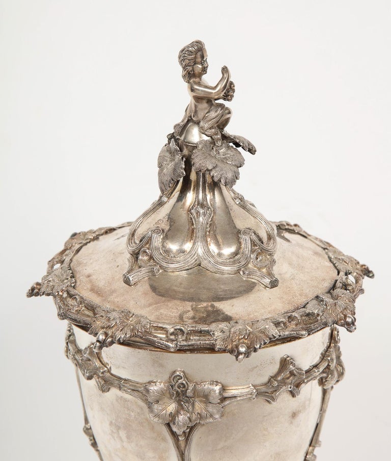 Large Oversized German Silver Goblet Cup with Cover at 1stDibs