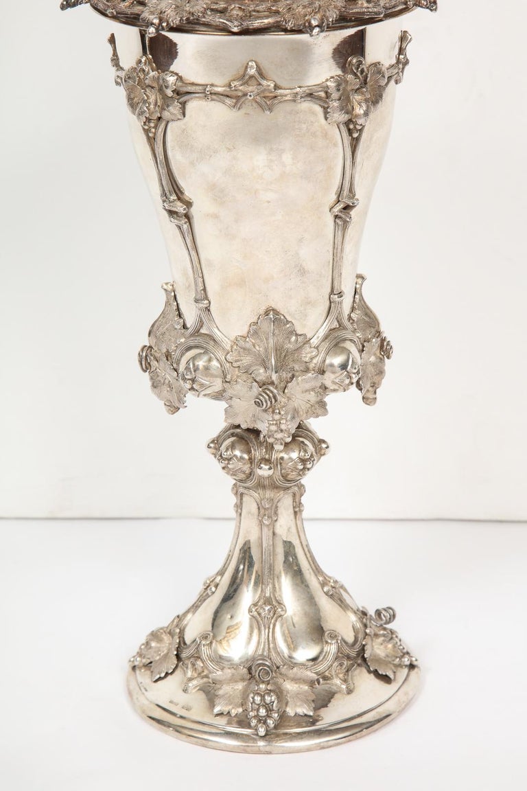 Large Oversized German Silver Goblet Cup with Cover at 1stDibs