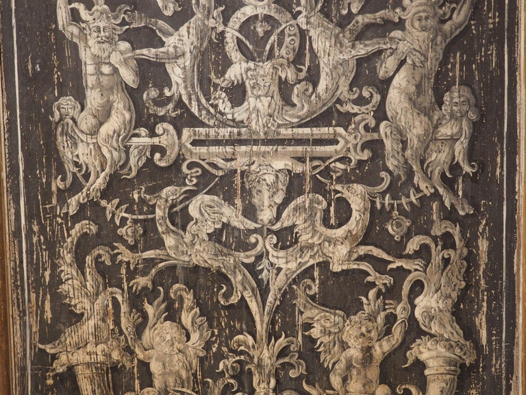 Large, Painted Neoclassical Style Panel from Italy For Sale at 1stDibs