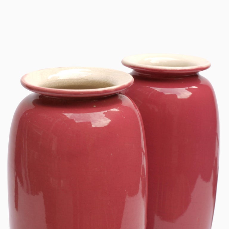 Large Pair of Christopher Dresser Vases by Ault Pottery Aesthetic ...
