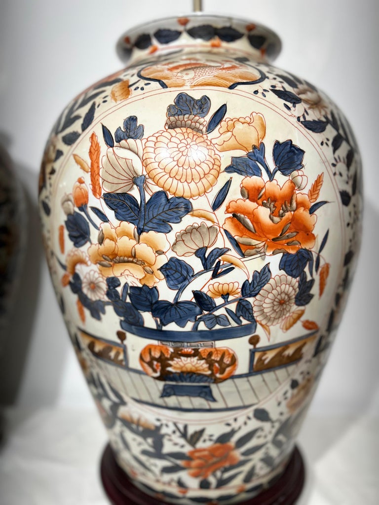 Large Pair of Japanese Amari Vases For Sale at 1stDibs