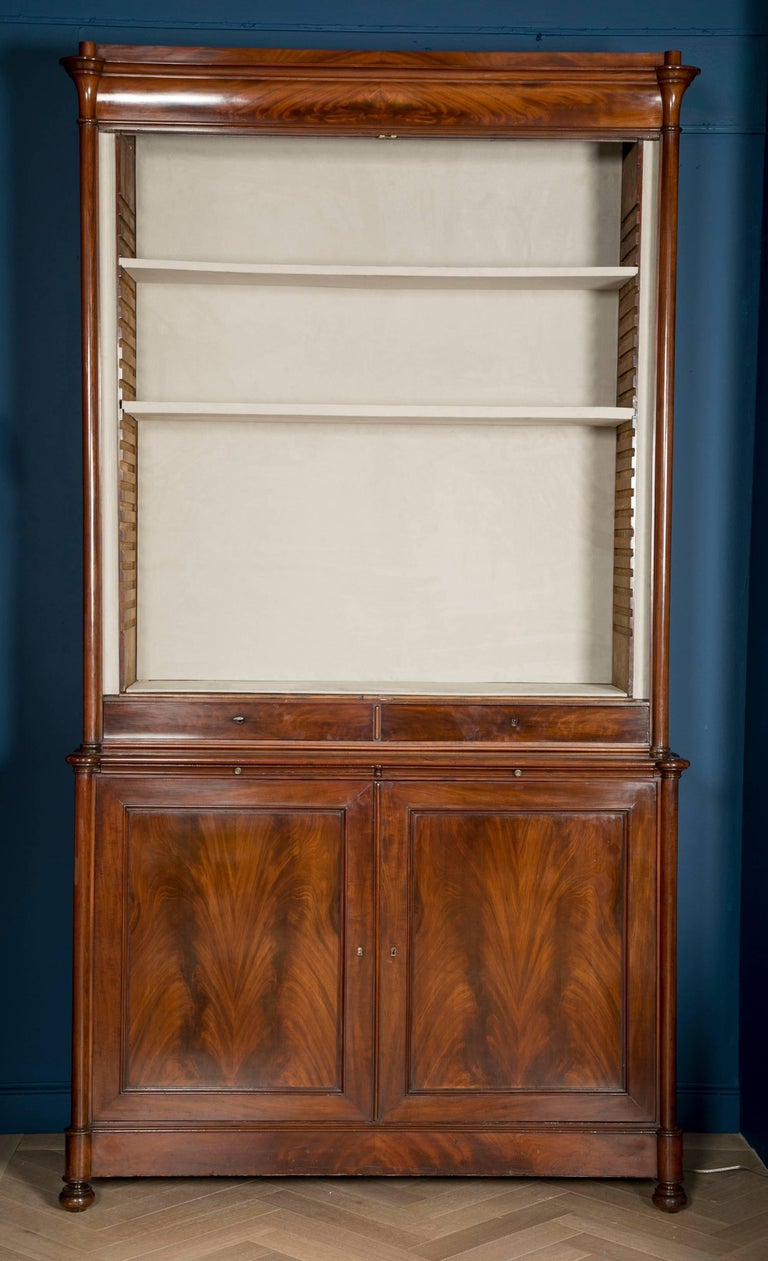 Large Pair of Mahogany Louis Philippe Bookcase at 1stDibs
