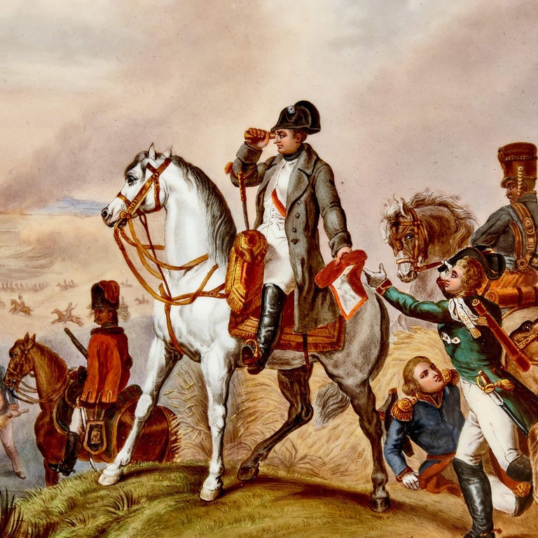 Large Pair of Sevres Style Napoleonic Painted Porcelain Chargers For ...