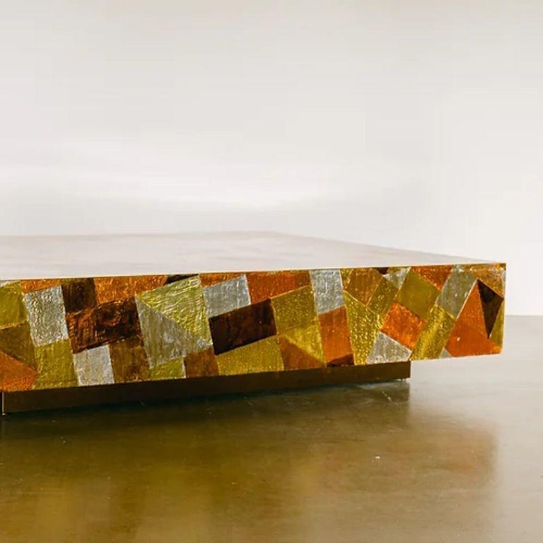 Large Patchwork Copper Coffee Table, 1960s For Sale at 1stDibs