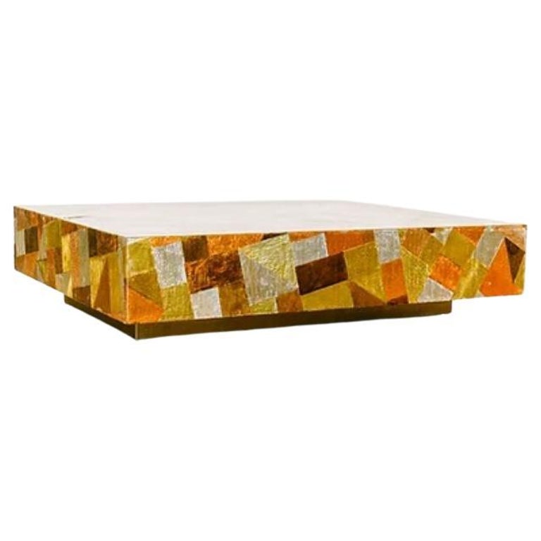 Large Patchwork Copper Coffee Table, 1960s For Sale at 1stDibs