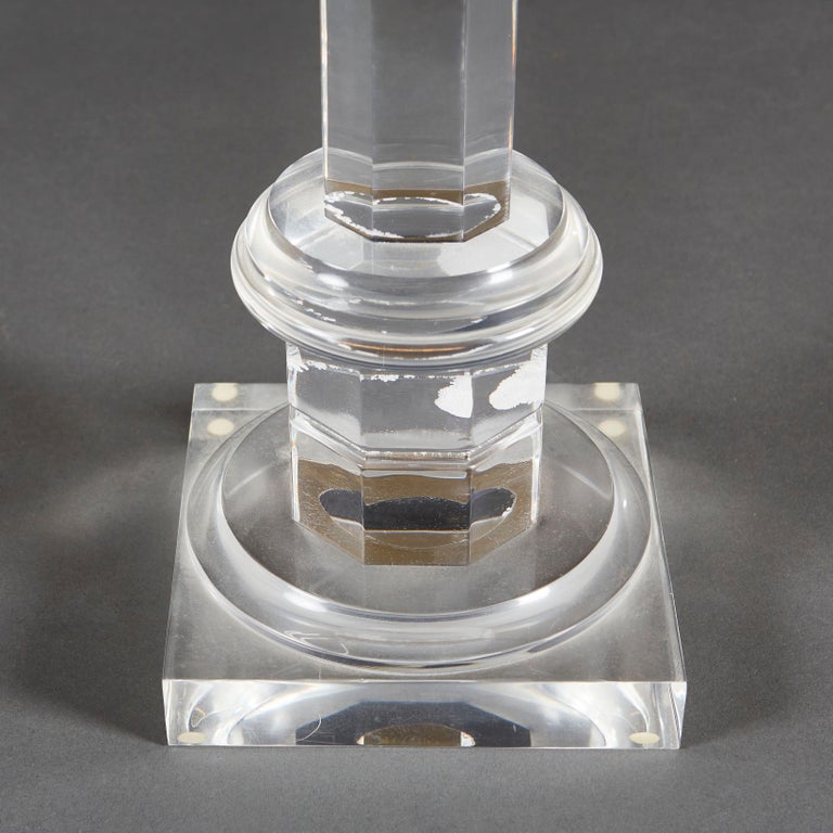 Large Perspex Column Lamp For Sale at 1stDibs