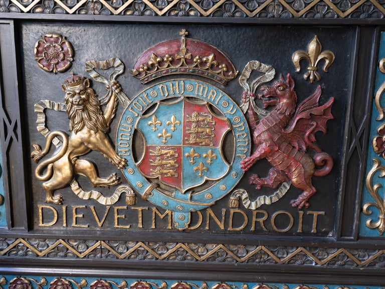 Large Plaster and Painted Timber Coat of Arms at 1stDibs