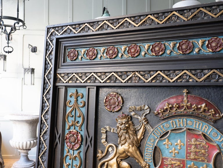 Large Plaster and Painted Timber Coat of Arms at 1stDibs