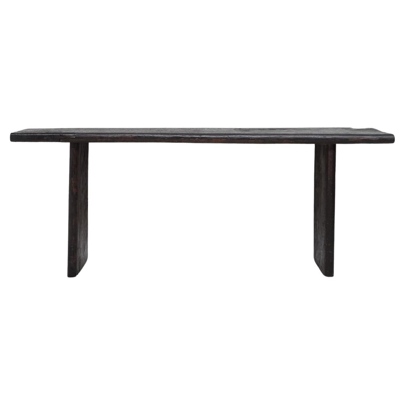 Primitive Wooden Worktable or Console For Sale at 1stDibs