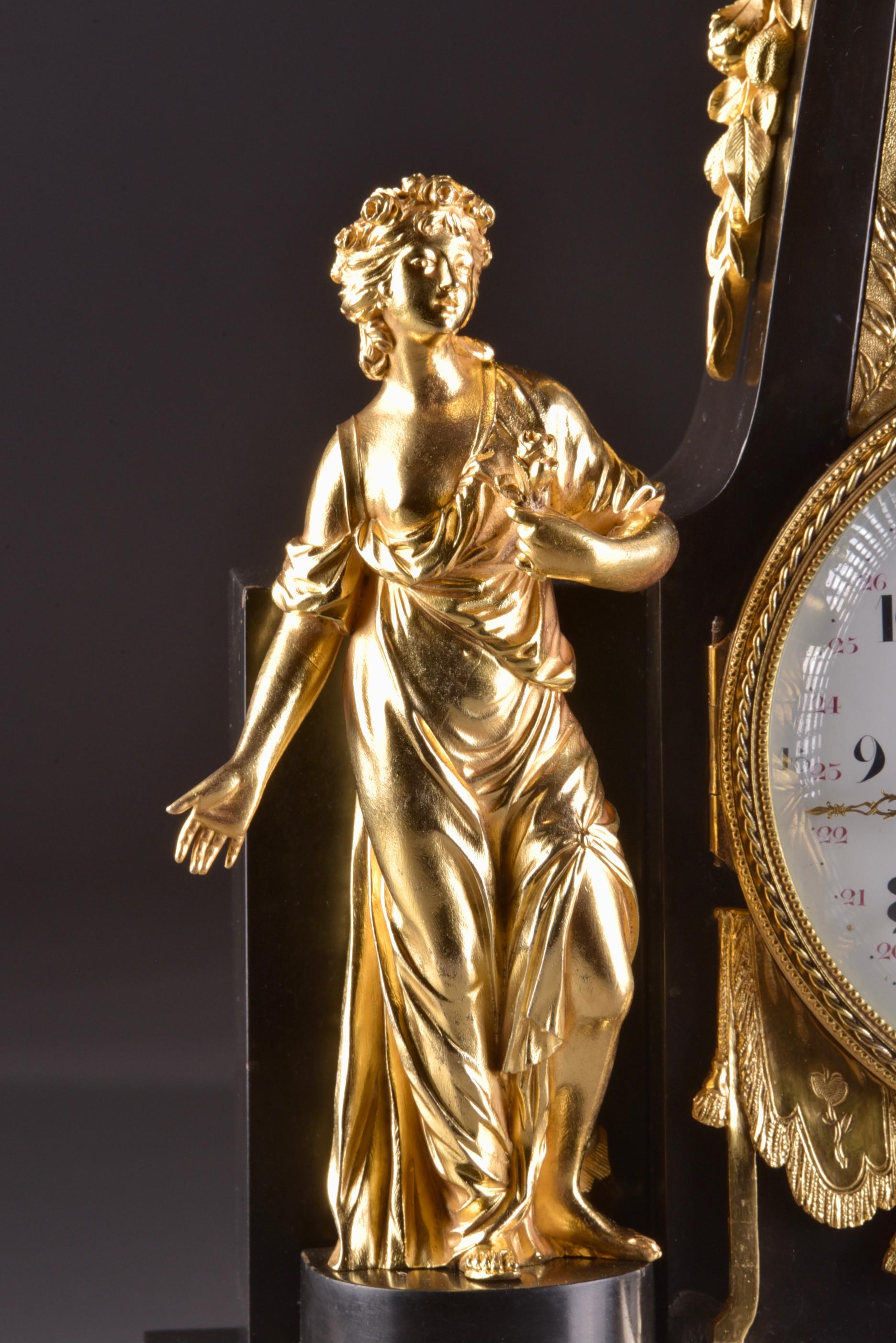 Large Rare Museum Quality Obelisk Mantel Clock with Calendar, Late 18th ...