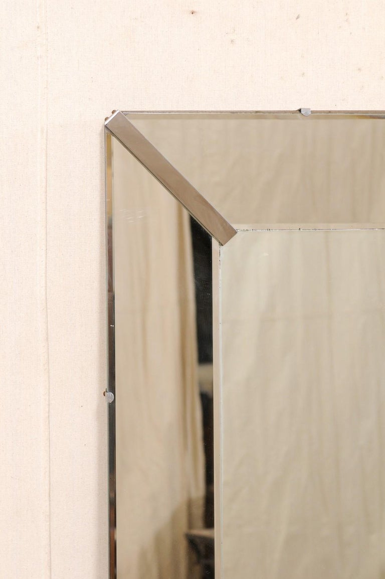 Large Rectangular-Shaped Wall Mirror W/Mirror Surround 'Stands Just Shy ...