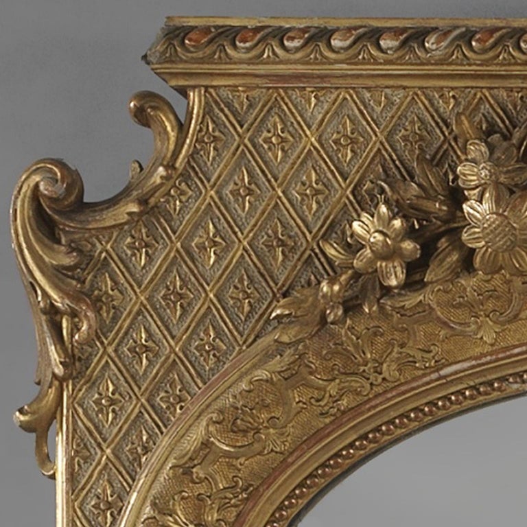 A Large Regence Style Carved Giltwood and Gesso Mirror, Circa 1860 For ...