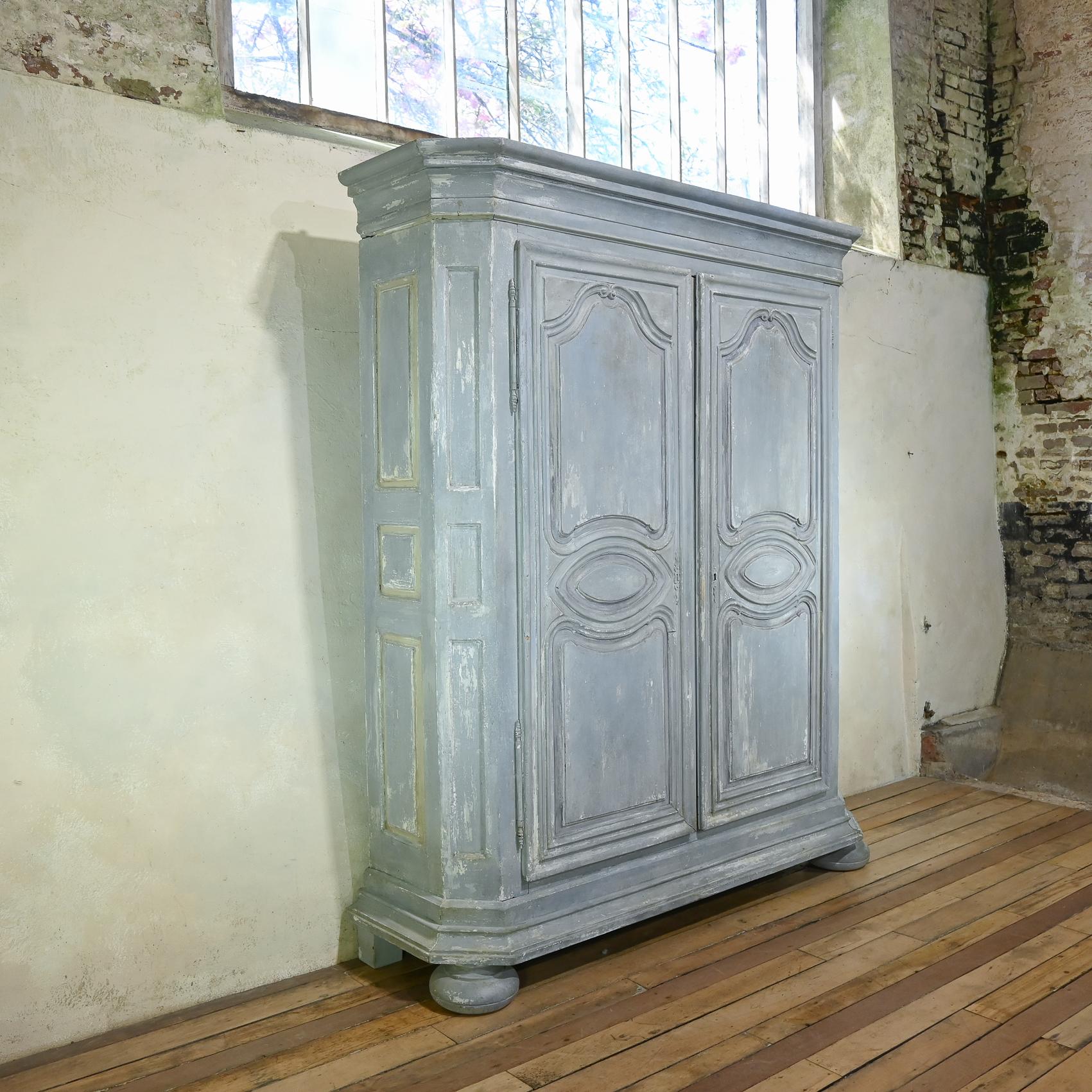 Large Scale Early 19th Century French Painted Armoire at 1stDibs