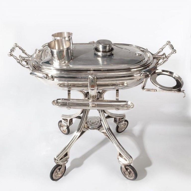Large Silver Plate Carving Trolley or Roast Beef Trolley by Erguis at ...
