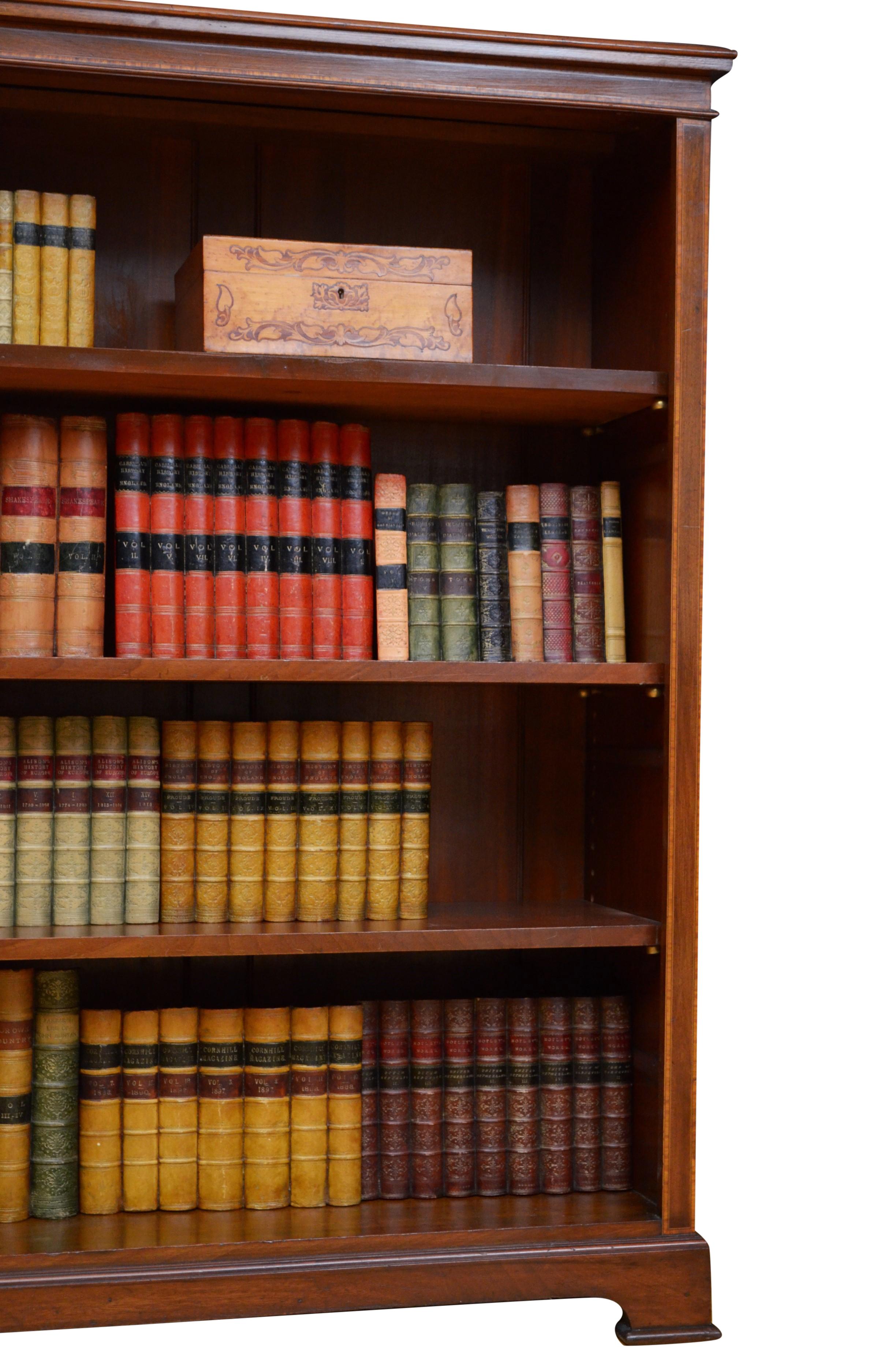 Large Solid Mahogany Victorian Open Bookcase at 1stDibs