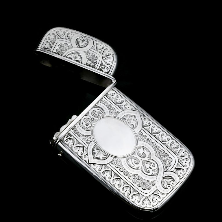 A Large Solid Silver Victorian Cigar/Cheroot Case, George Unite 1871 at ...