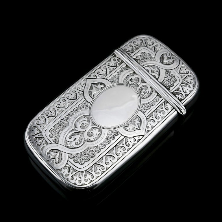 A Large Solid Silver Victorian Cigar/Cheroot Case, George Unite 1871 at ...