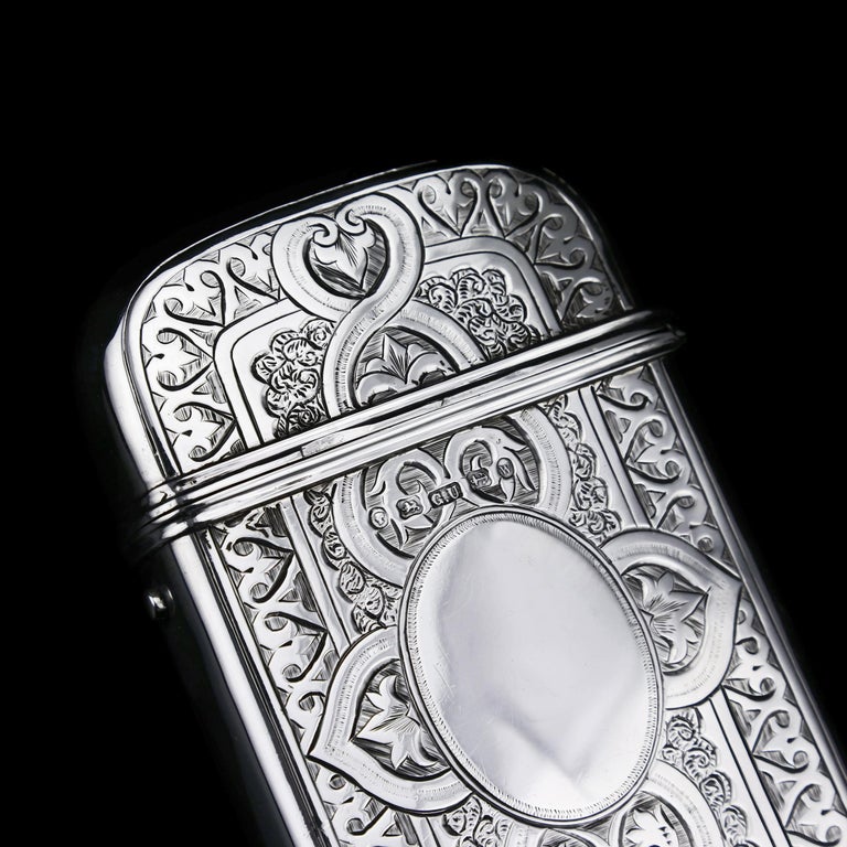 A Large Solid Silver Victorian Cigar/Cheroot Case, George Unite 1871 at ...