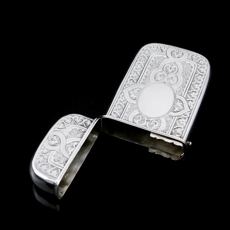 A Large Solid Silver Victorian Cigar/Cheroot Case, George Unite 1871 at ...