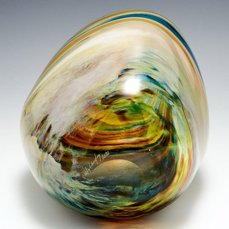 A large Triform Storm Clouds Vase By Siddy Langley For Sale at 1stDibs