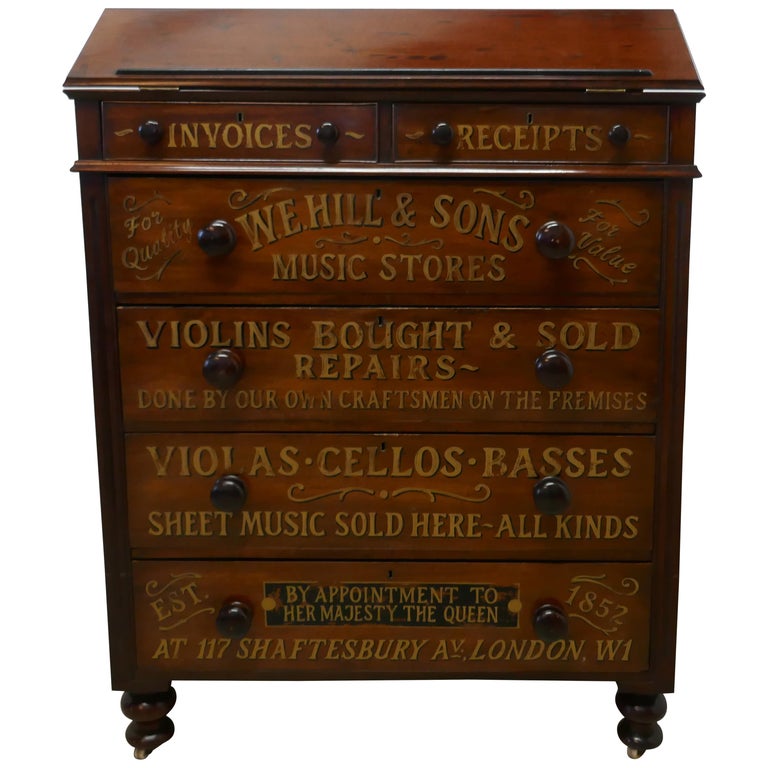 Large Victorian Mahogany Shop Display Music Cabinet at 1stDibs