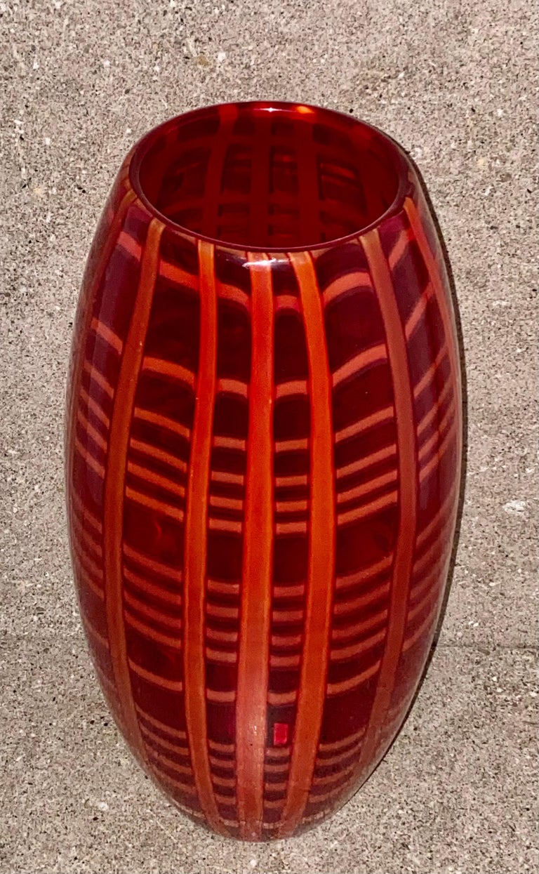 Large Vintage Cenedese for Burberry Art Glass Vase For Sale at 1stDibs ...