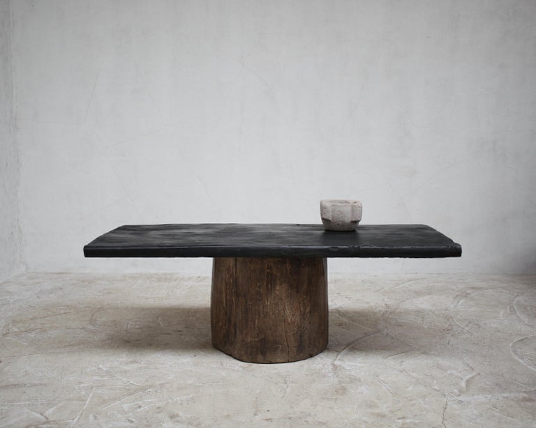 Large Wabi Sabi Charred Beech and Dug-Out Cedar Japanese Coffee/Sofa ...
