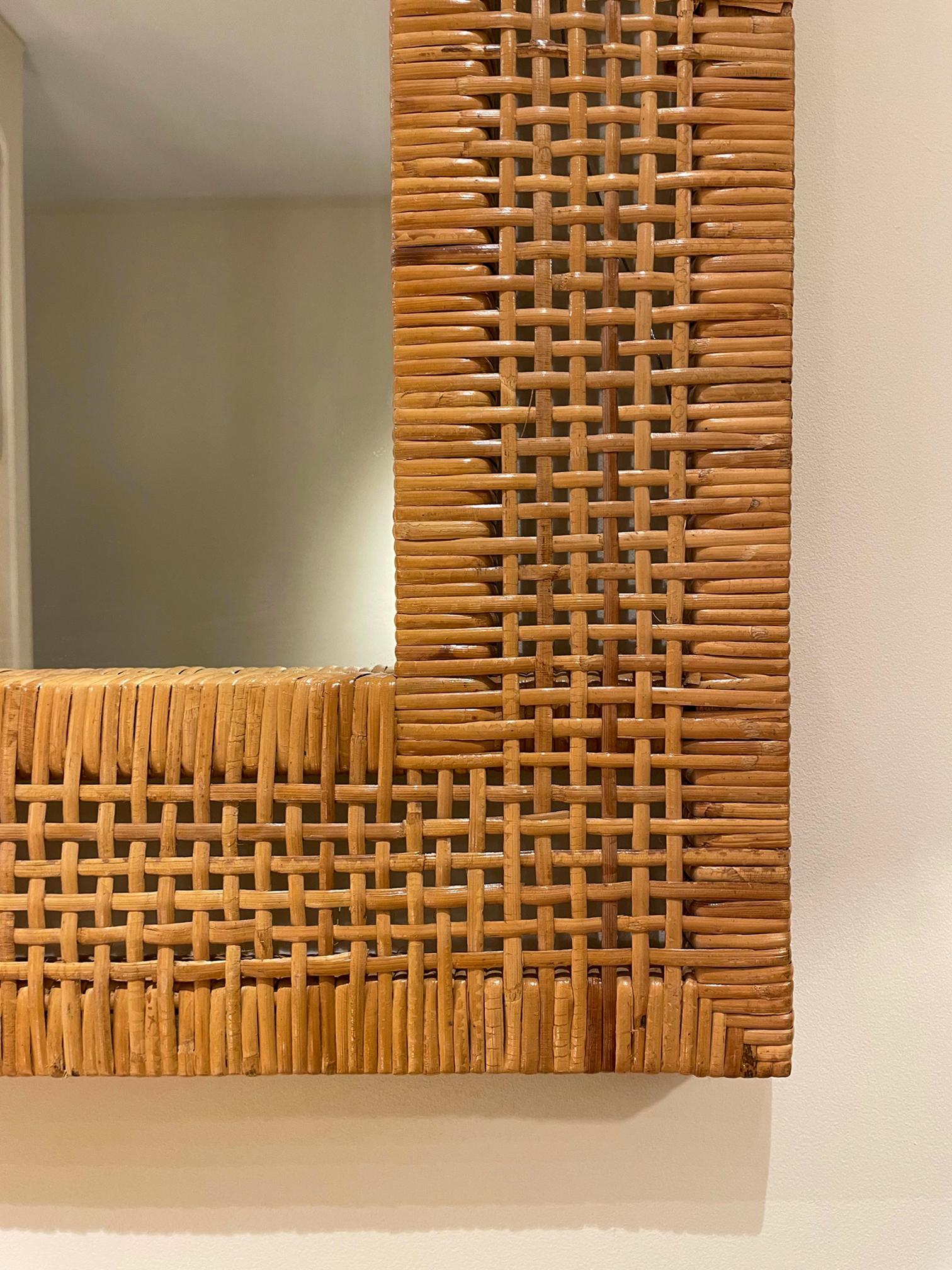 Large Rattan Mirror at 1stDibs | oversized rattan mirror