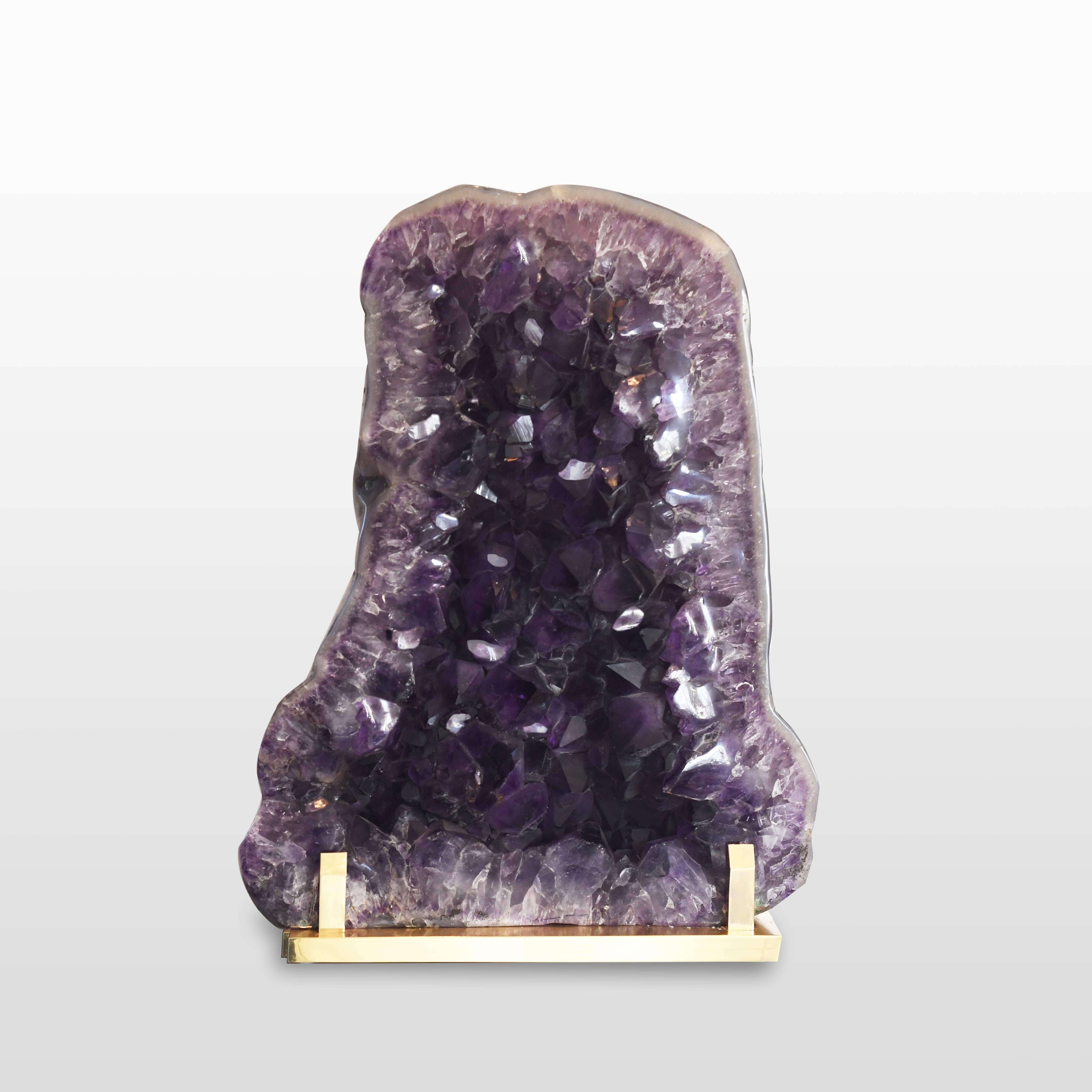 Larger Amethyst Geode Cluster Sculpture at 1stDibs | large geode sculpture