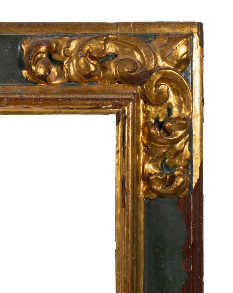A Late 17th-Early 18th Century Spanish Gilt and Polychrome Frame For ...