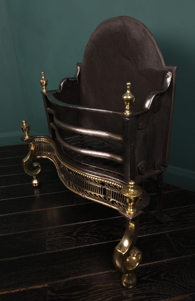 A Late 18th Century English Wrought and Brass Fire Basket For Sale at ...
