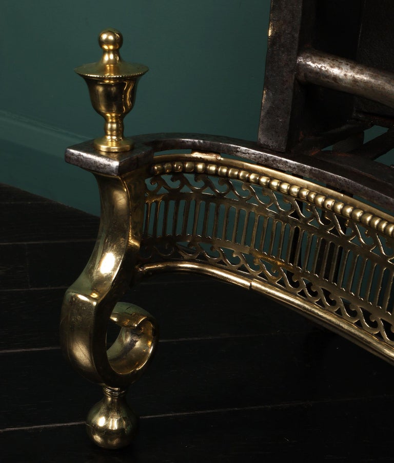 A Late 18th Century English Wrought and Brass Fire Basket For Sale at ...