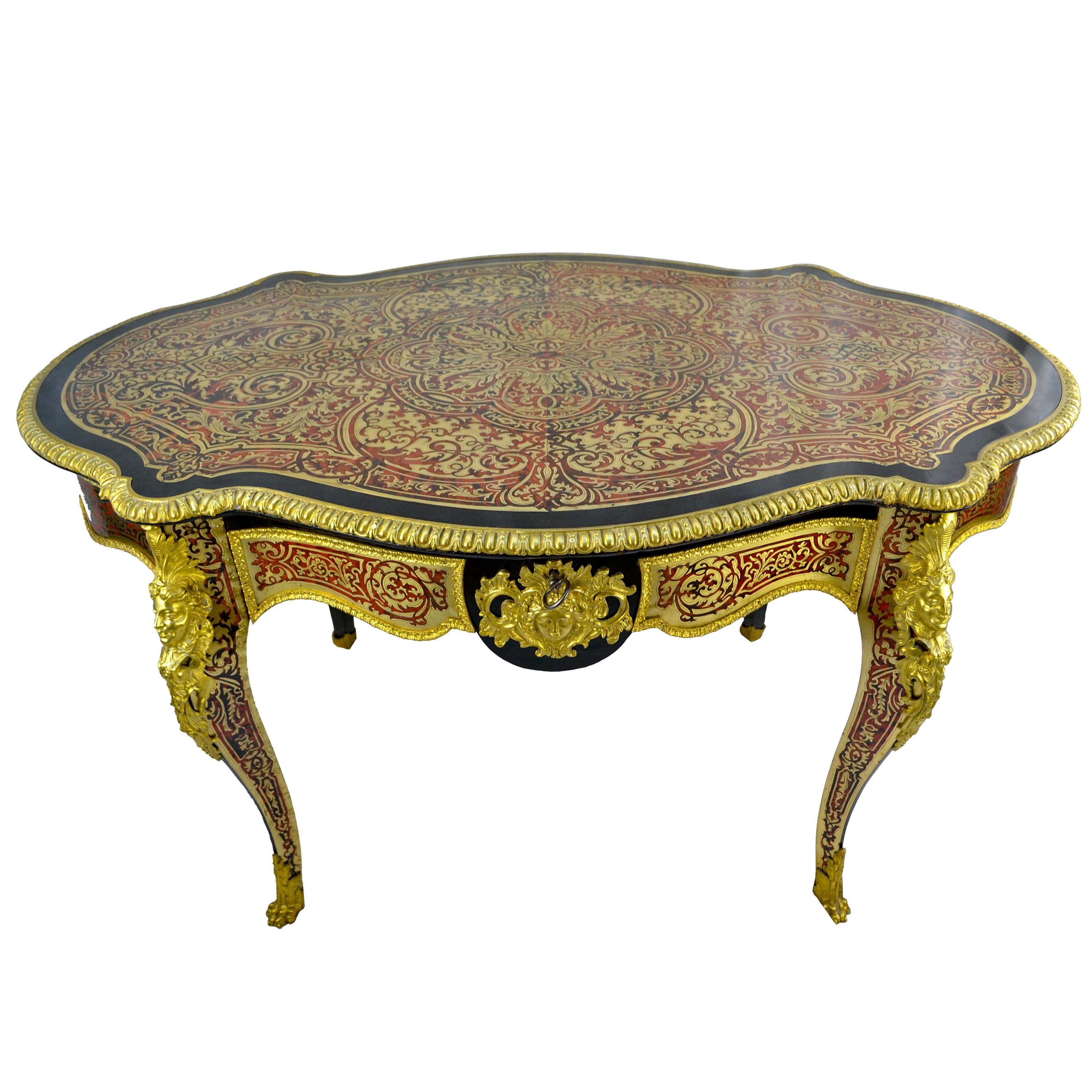 Late 19 Century Boulle French Centre Table and Desk at 1stDibs