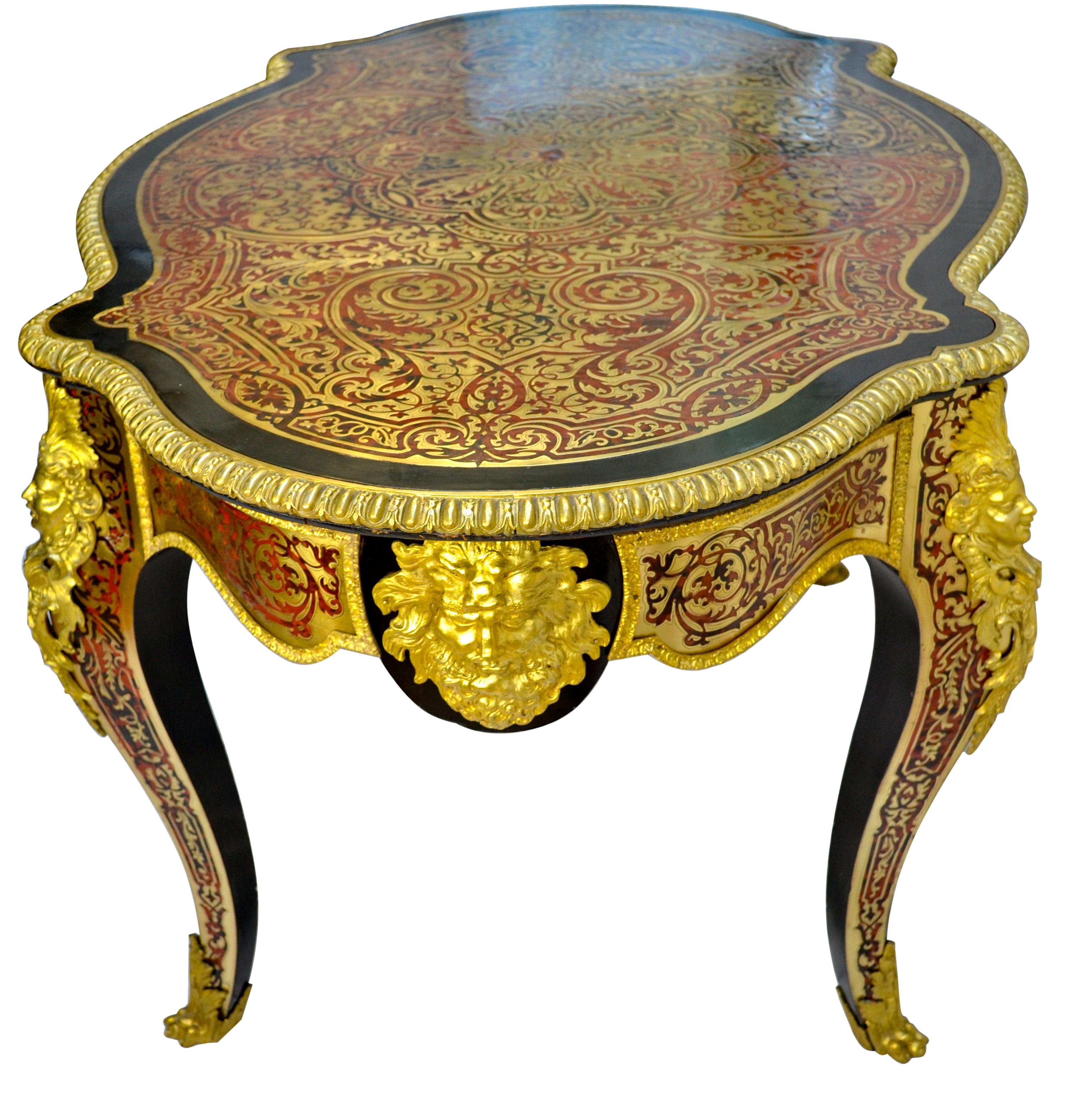 Late 19 Century Boulle French Centre Table and Desk at 1stDibs