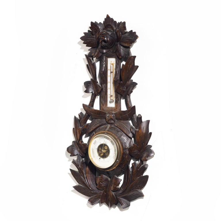 Late 19th Century Black Forest Barometer and Thermometer at 1stDibs