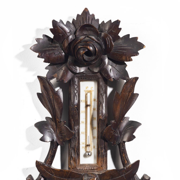 Late 19th Century Black Forest Barometer and Thermometer at 1stDibs