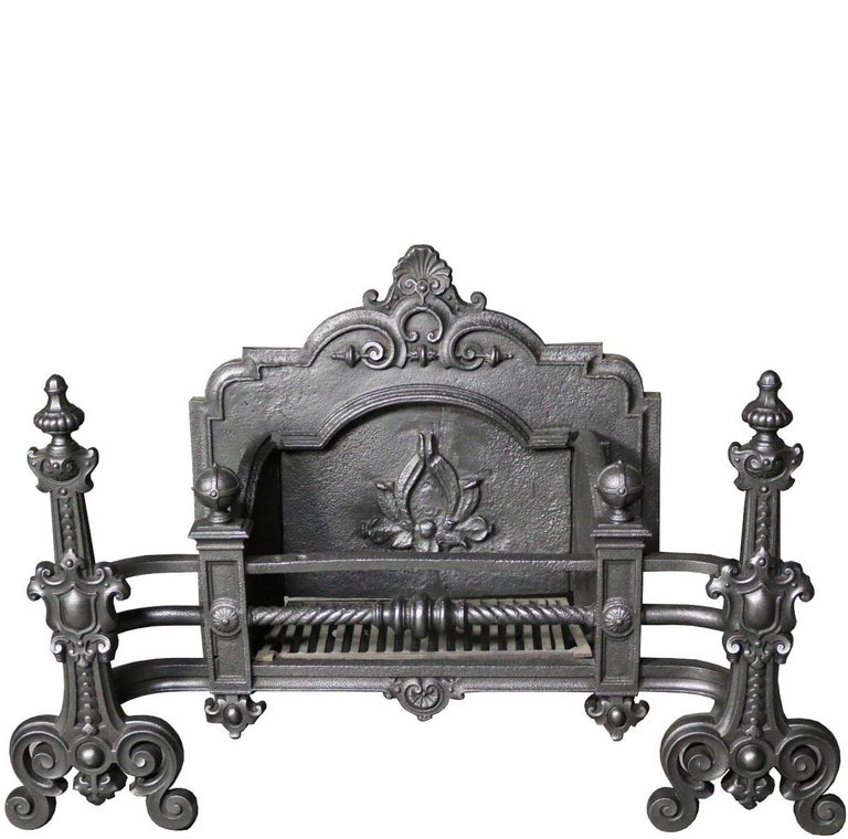Late 19th Century Cast Iron Fire Grate For Sale at 1stDibs