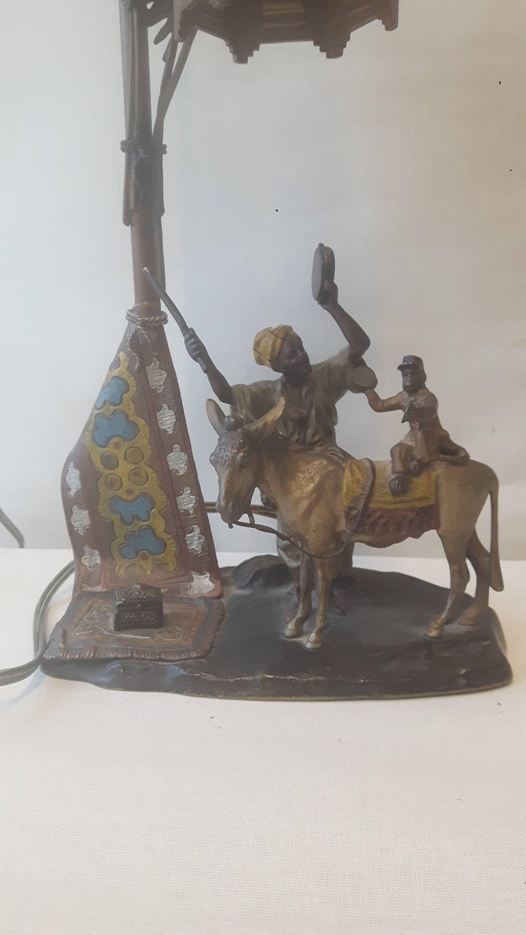 Late 19th Century Cold Painted Bronze Figure in the Manner of Bergman ...