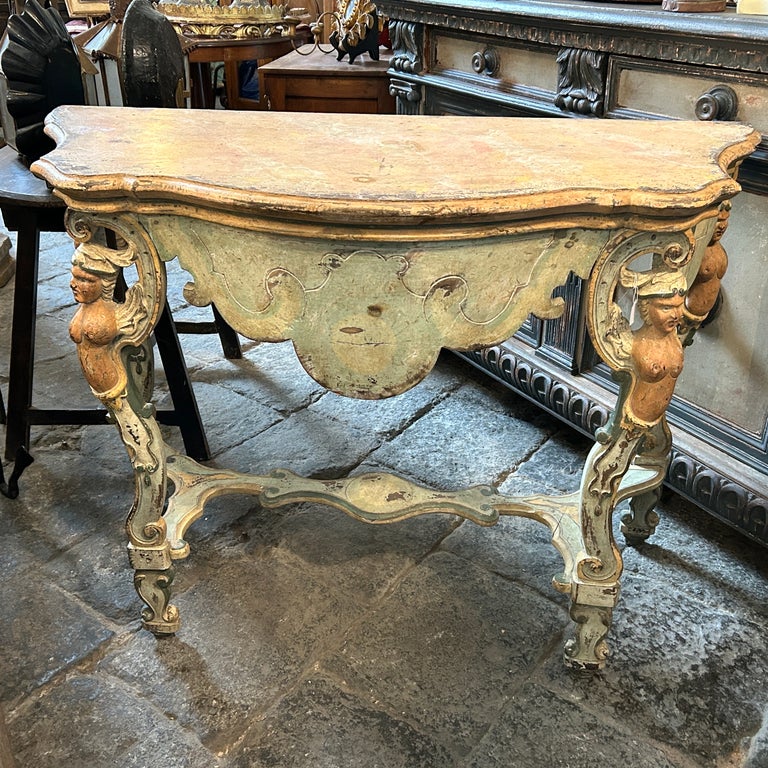 Late 19th Century Eclectic Style Lacquered Wood Sicilian Console For ...